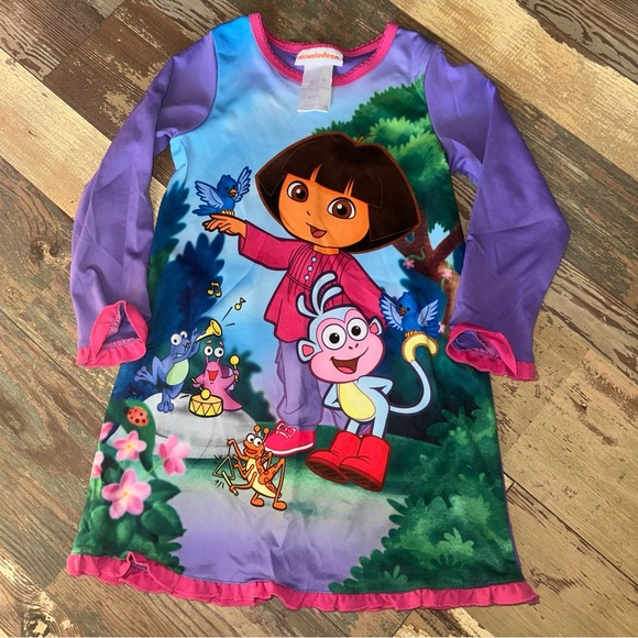 Nickelodeon | Pajamas | Vintage Nick Jr Dora The Explorer Toddler Sz 4 ...